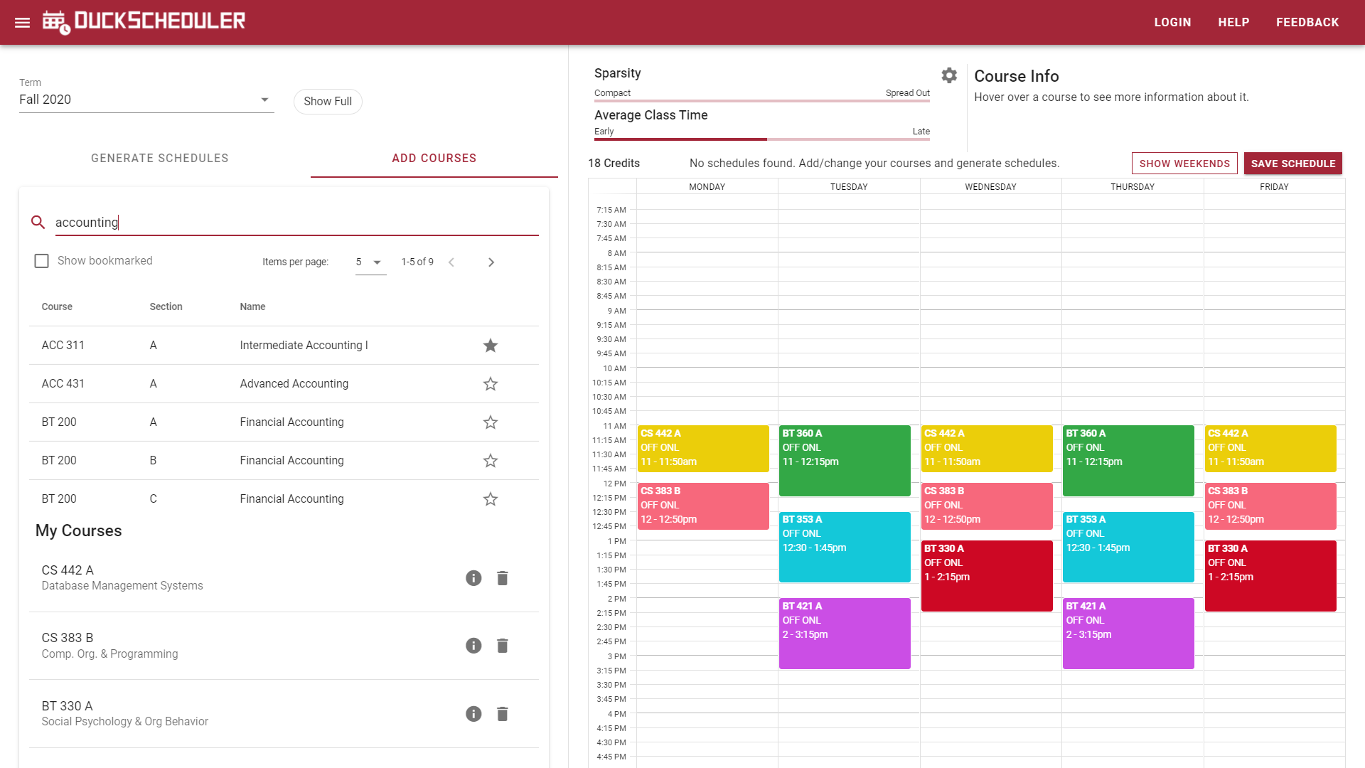Automating the college scheduling process - The Stute